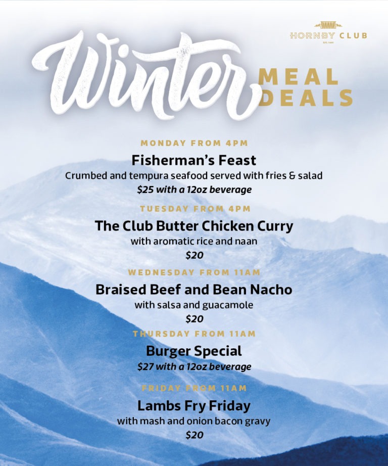 Winter Meal Deals | Hornby Club